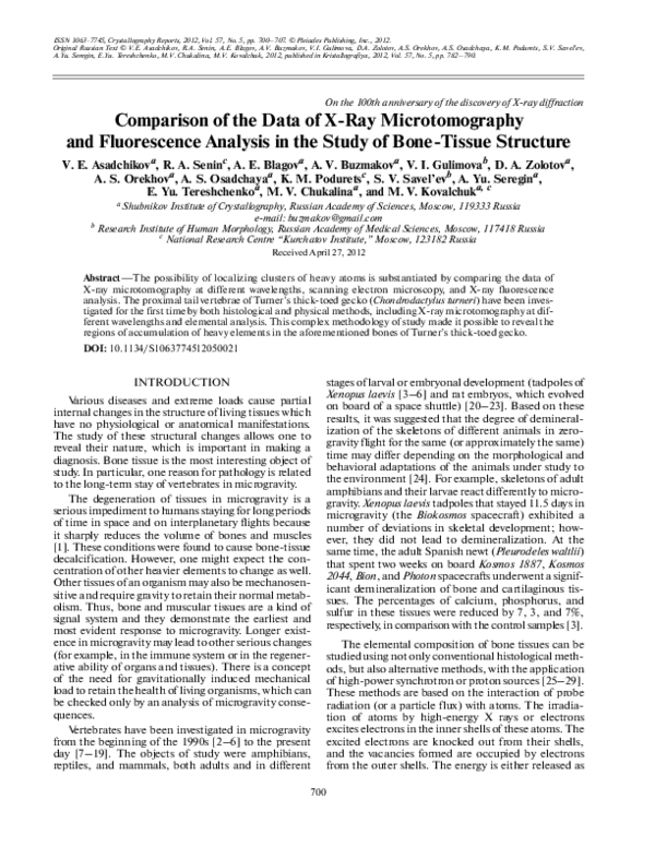 (PDF) Comparative Analysis of Microtomography and Fluorescence in Bone