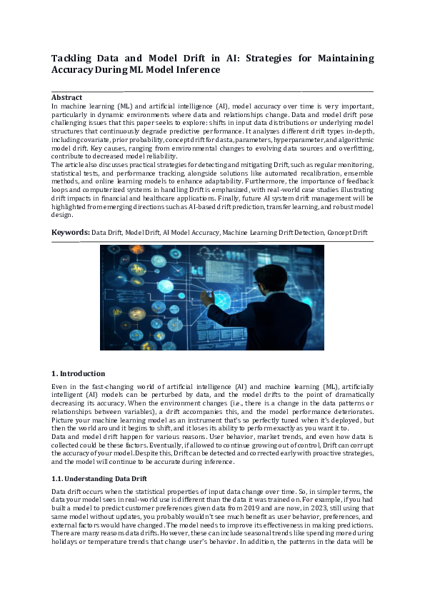 (PDF) Tackling Data and Model Drift in AI: Strategies for Maintaining ...