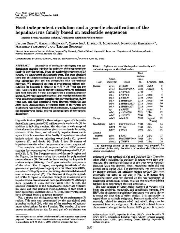 (PDF) Host-independent evolution and a genetic classification of the ...