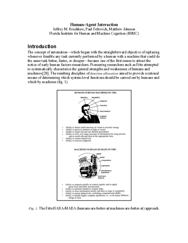 Pdf Human Agent Interaction