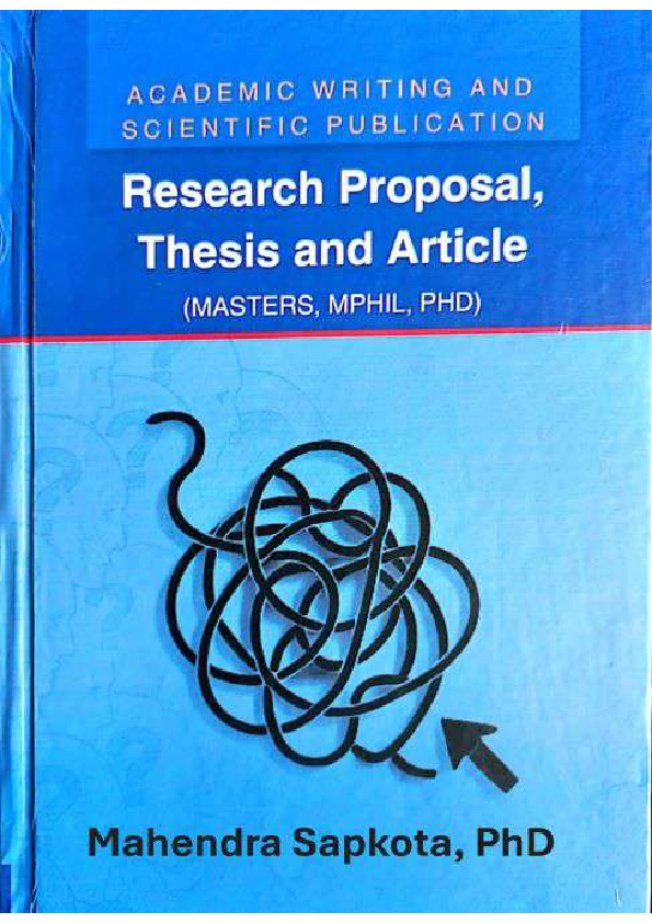(PDF) Academic writing and scientific publication: Proposal, Thesis and Article (Masters, MPhil ...
