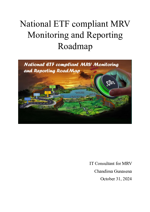 (PDF) National ETF compliant MRV Monitoring and Reporting Roadmap IT ...