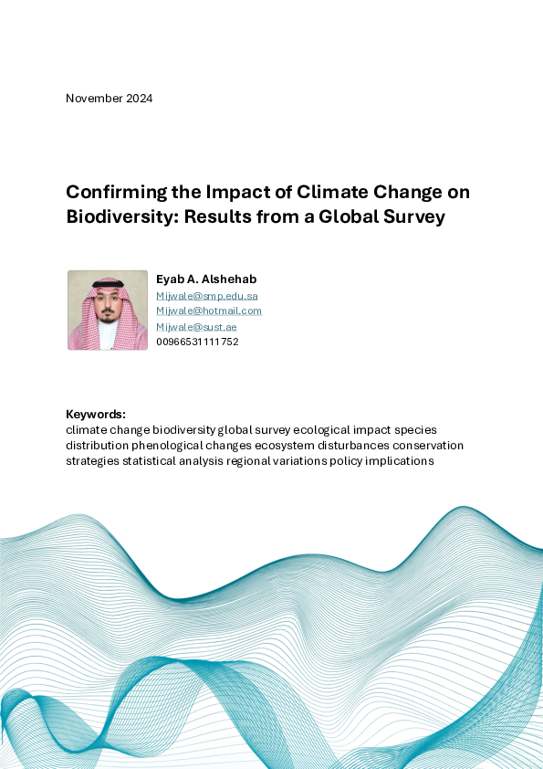(PDF) Confirming the Impact of Climate Change on Biodiversity: Results ...