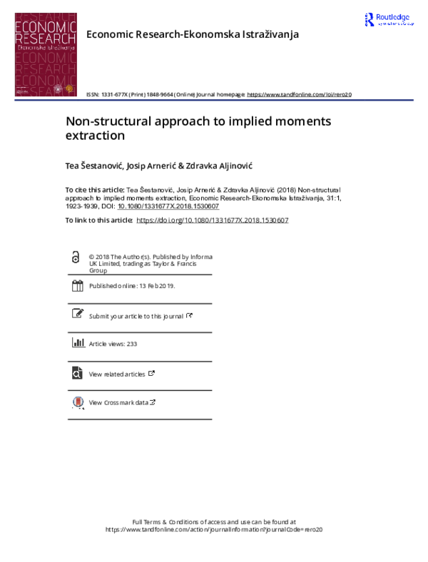 (PDF) Non-structural approach to implied moments extraction
