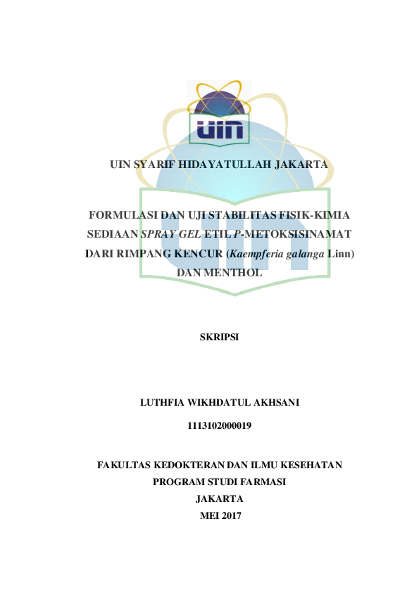 (PDF) Formulasi dan Uji Stabilitas Fisik-Kimia Sediaan Spray Gel Etil p ...