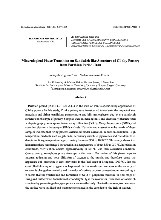 (PDF) Mineralogical Phase Transition on Sandwich-like Structure of ...