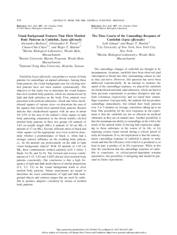 (PDF) Visual Background Features That Elicit Mottled Body Patterns in ...