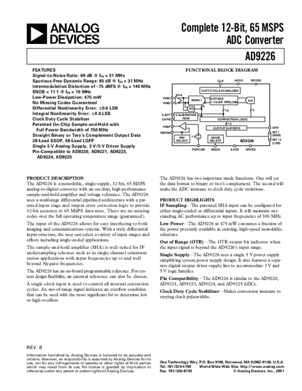 (PDF) Functional Block Diagram (PDF) Functional Block Diagram