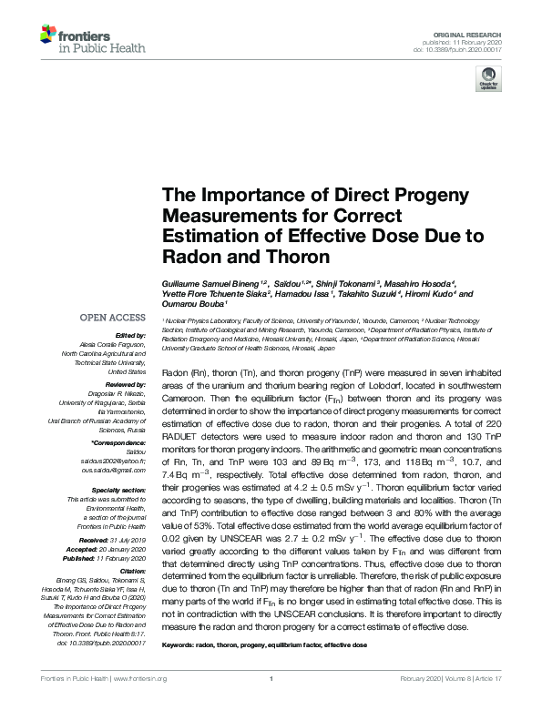 (PDF) The Importance of Direct Progeny Measurements for Correct ...
