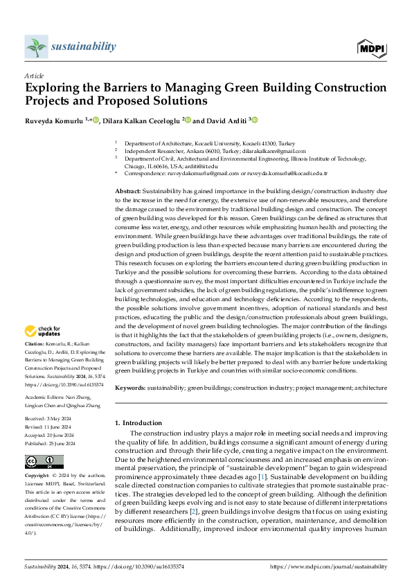 (PDF) Exploring the Barriers to Managing Green Building Construction ...