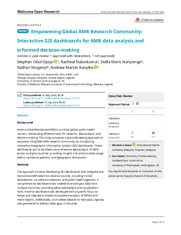 (PDF) Empowering Global AMR Research Community: Interactive GIS ...