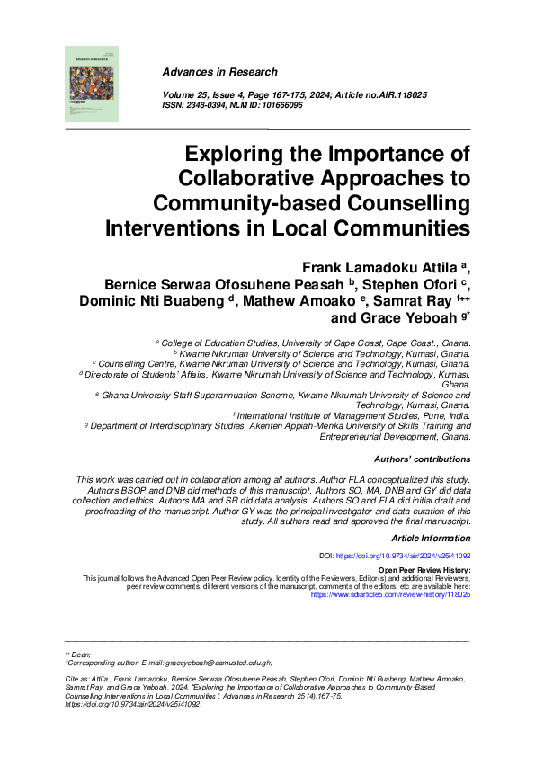(PDF) Exploring the Importance of Collaborative Approaches to Community ...