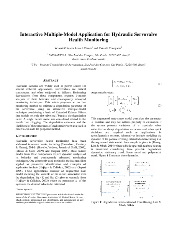 (PDF) Interactive Multiple-Model Application for Hydraulic Servovalve ...