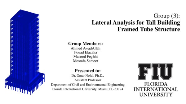 (PDF) Lateral Analysis for Tall Building Framed Tube Structure