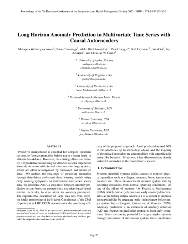 (PDF) Long Horizon Anomaly Prediction in Multivariate Time Series with ...