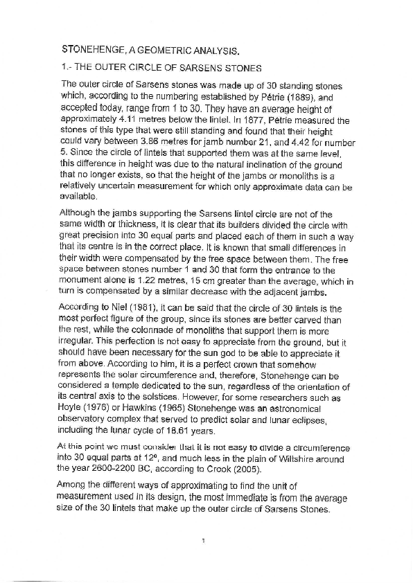(PDF) Stonehenge. a geometric analysis