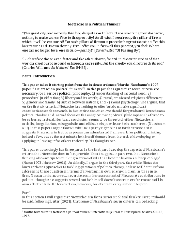 (PDF) Nietzsche Is a Political Thinker Revised and Expanded