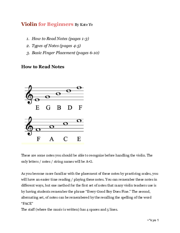 (PDF) Violin for Beginners