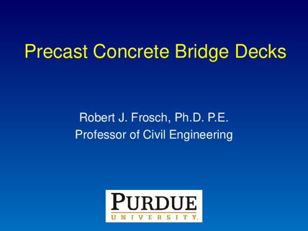 (PDF) Precast Concrete Bridge Decks
