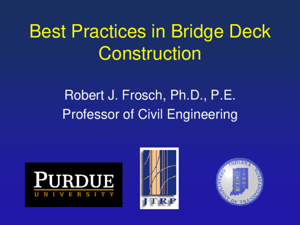 (PDF) Best Practices in Bridge Deck Construction