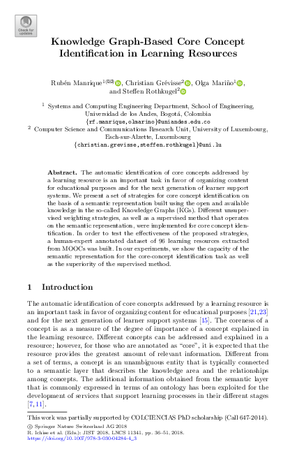 (PDF) Knowledge Graph-Based Core Concept Identification in Learning Resources