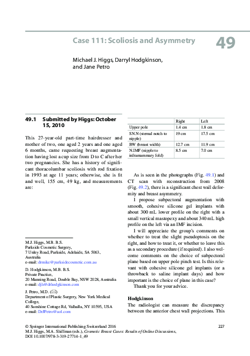 (PDF) Case 111: Scoliosis and Asymmetry