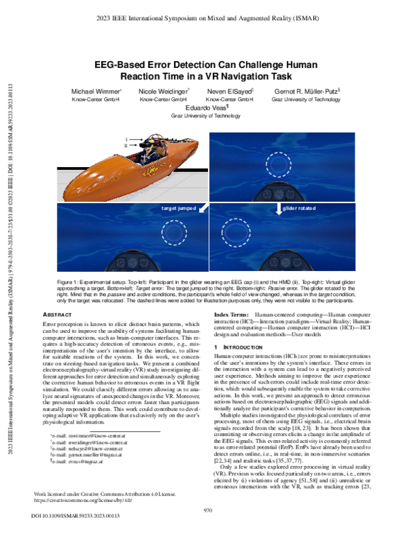 Pdf Eeg Based Error Detection Can Challenge Human Reaction Time In A