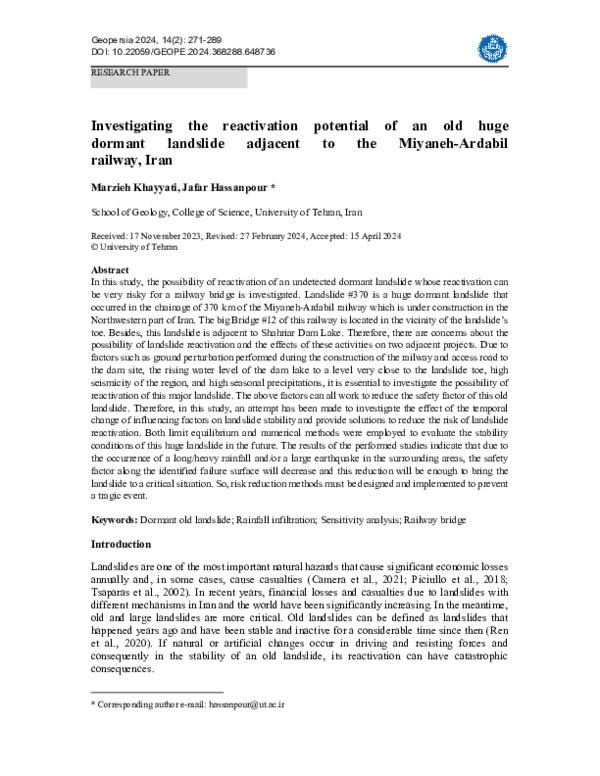(PDF) Investigating the reactivation potential of an old huge dormant ...