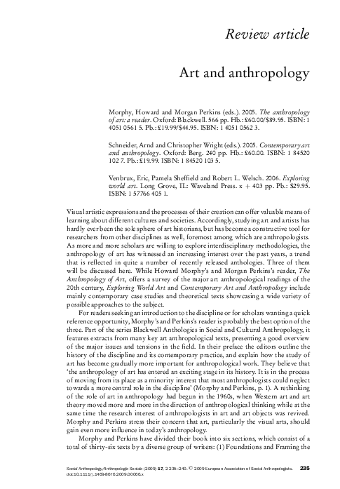 (PDF) Art and anthropology