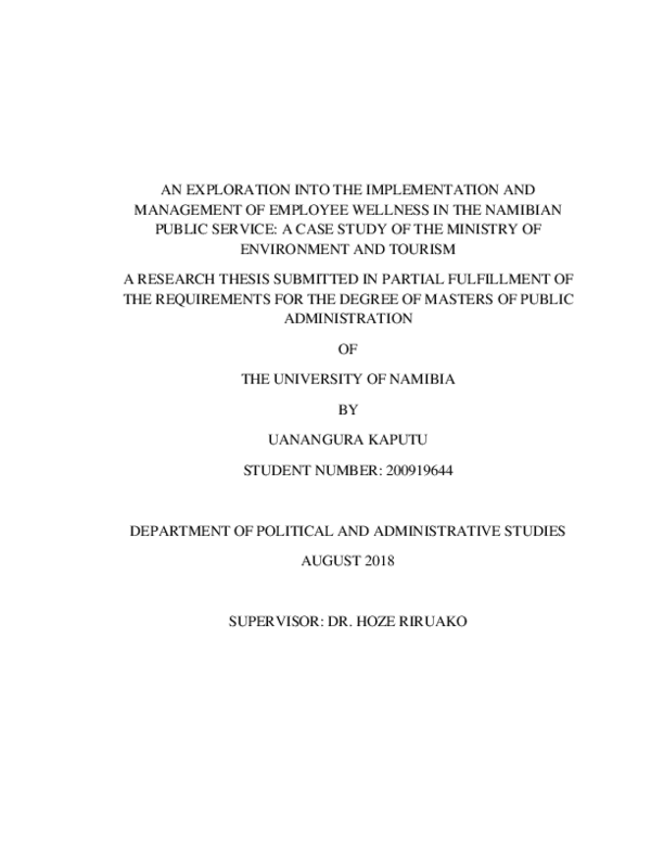 (PDF) An exploration into the implementation and management of employee ...