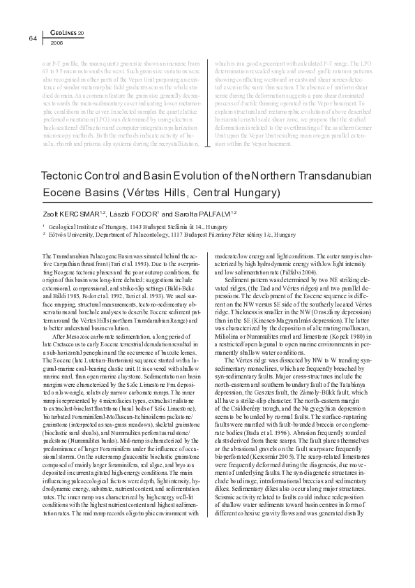 (PDF) Tectonic Control and Basin Evolution of the Northern ...