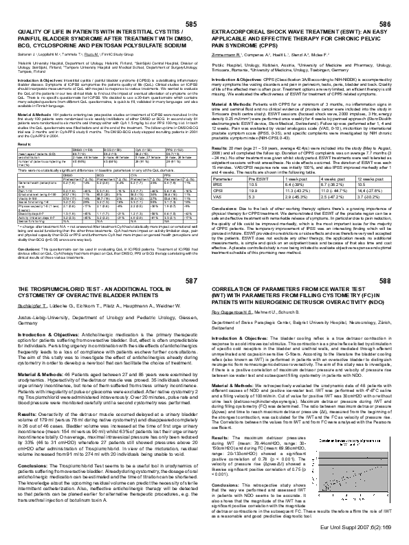 (PDF) 587 the Trospiumchlorid Test -An Additional Tool in Cystometry of ...