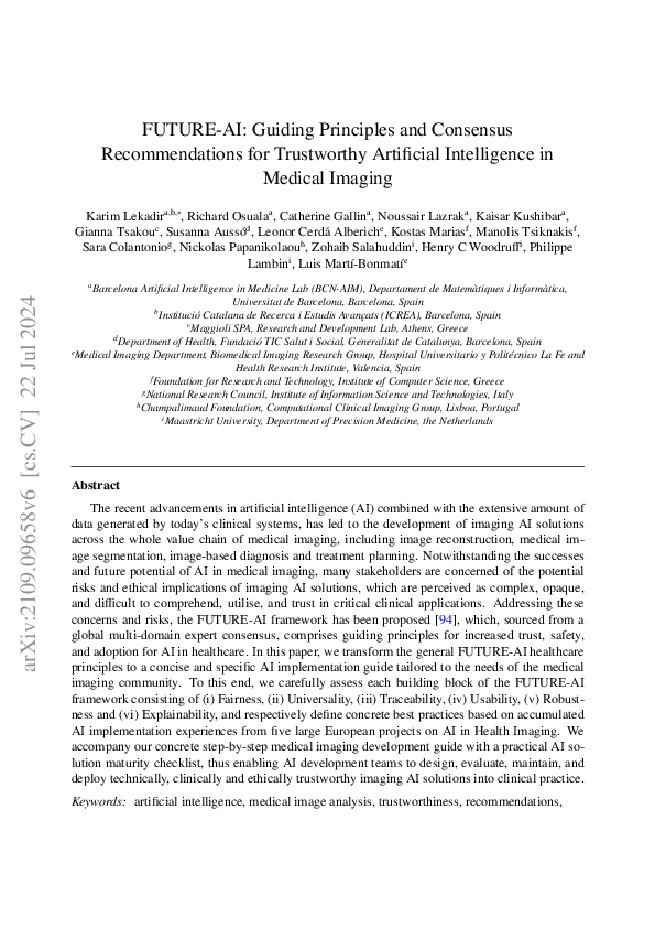 Pdf Future Ai Guiding Principles And Consensus Recommendations For