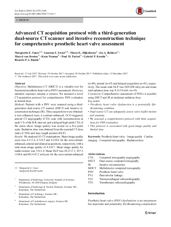 Pdf Advanced Ct Acquisition Protocol With A Third Generation Dual Source Ct Scanner And