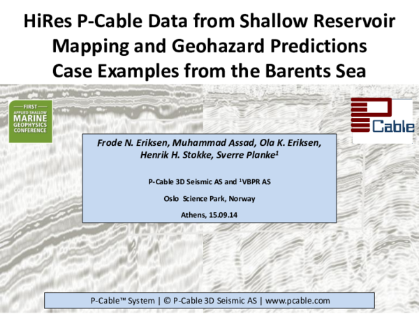 (PDF) HiRes P-Cable 3D Data for Shallow Reservoir Mapping and Geohazard ...