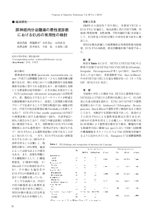 (PDF) Assessment of morphological diagnosis by EUS and WHO ...