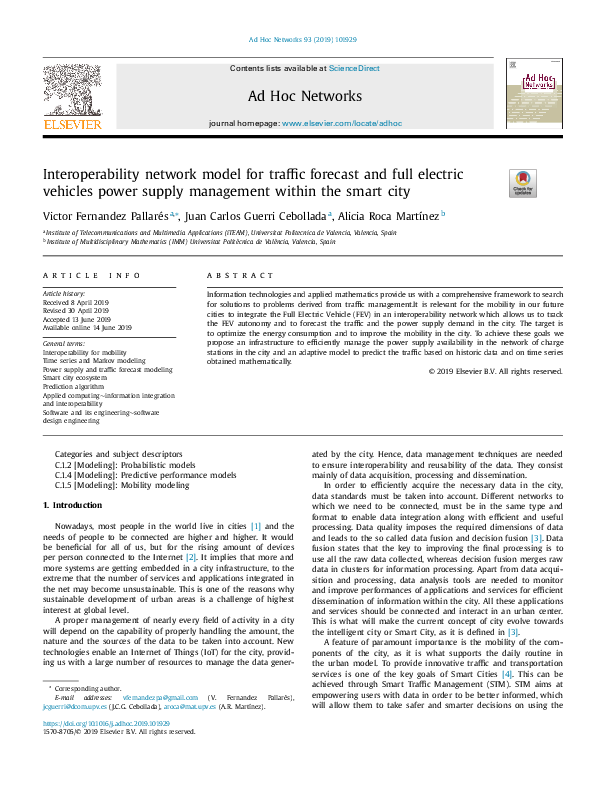 (PDF) Interoperability network model for traffic forecast and full ...