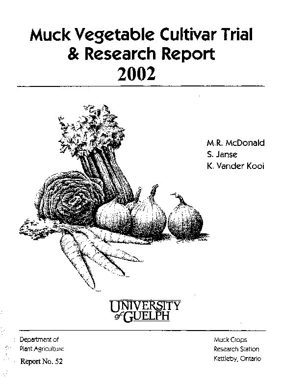 (PDF) Muck Vegetable Cultivar Trial and Research Report 2002 | Mary ...