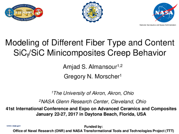 (PDF) Modeling of Different Fiber Type and Content SiC/SiC ...