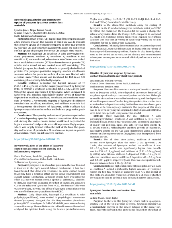 (PDF) Determining qualitative and quantitative uptake of lysozyme by ...