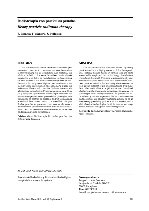 (PDF) Heavy particle radiation therapy