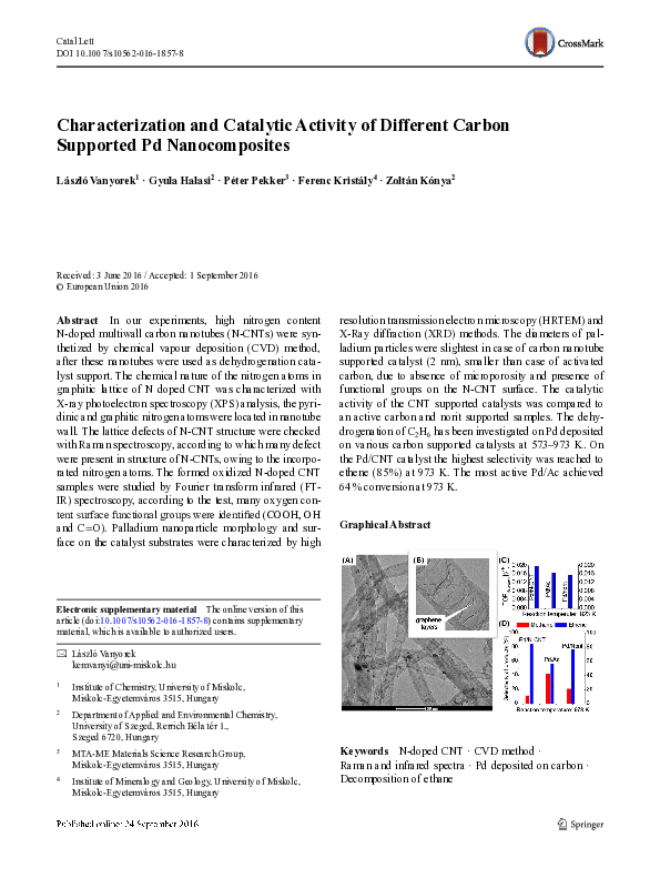 (PDF) Characterization and Catalytic Activity of Different Carbon ...