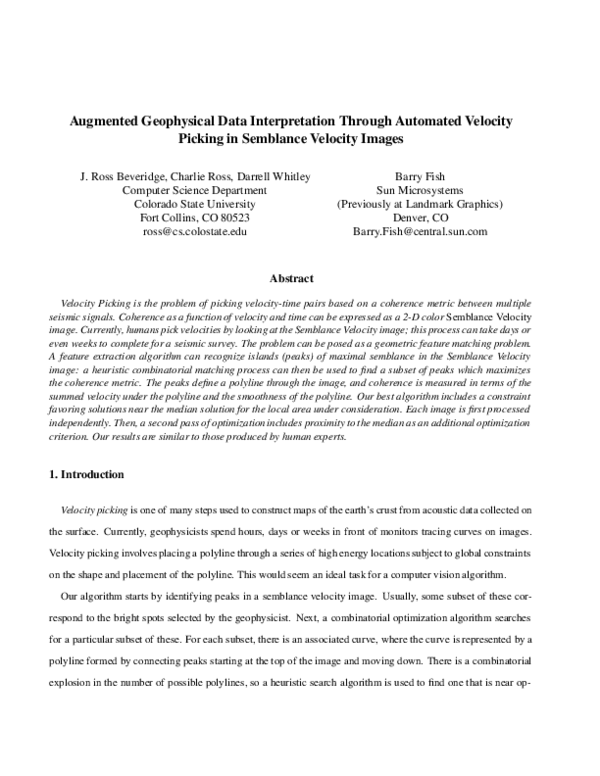 (PDF) Augmented geophysical data interpretation through automated ...