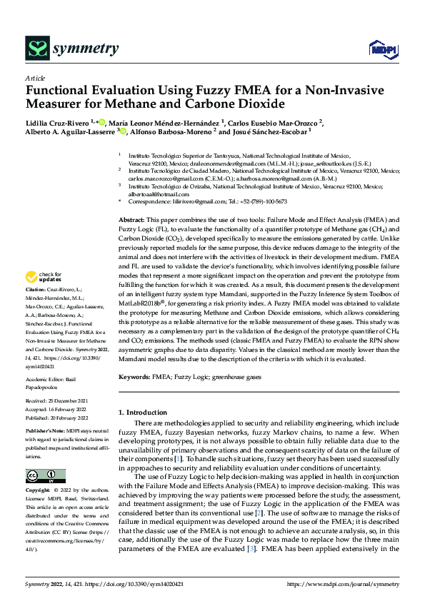 (PDF) Functional Evaluation Using Fuzzy FMEA for a Non-Invasive Measurer for Methane and Carbone ...