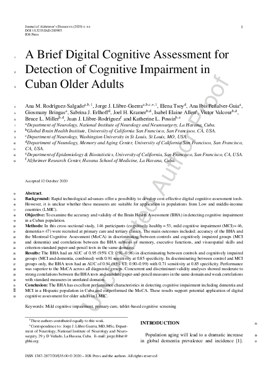 (PDF) Brief digital cognitive assessment for detection of cognitive ...