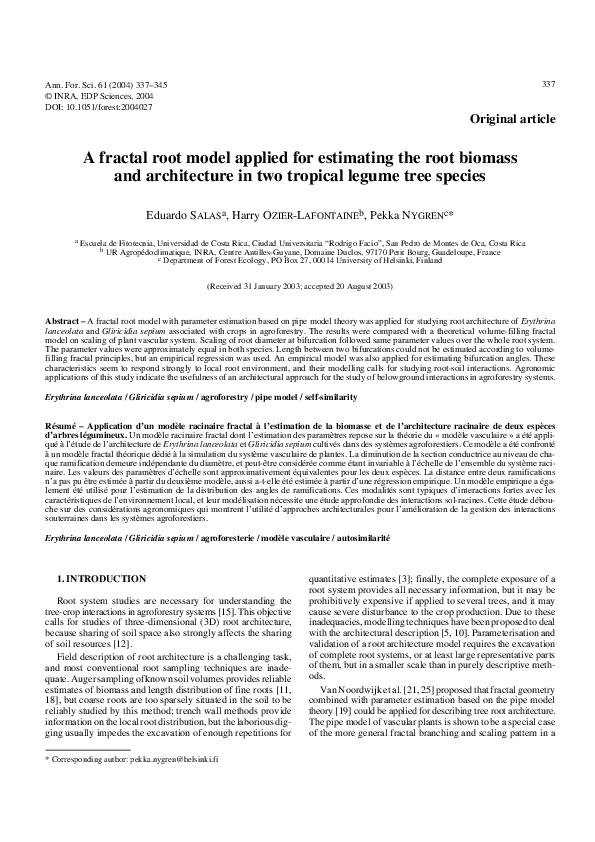(PDF) A fractal root model applied for estimating the root biomass and ...