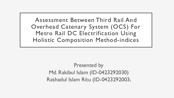 (PDF) Assessment Between Third Rail And Overhead Catenary System (OCS ...