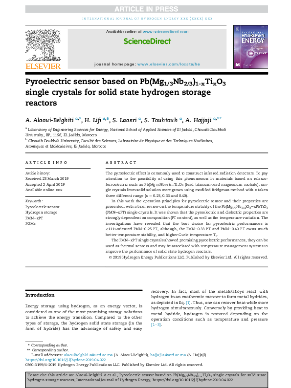 (PDF) Pyroelectric sensor based on Pb(Mg1/3Nb2/3)1-xTixO3 single ...