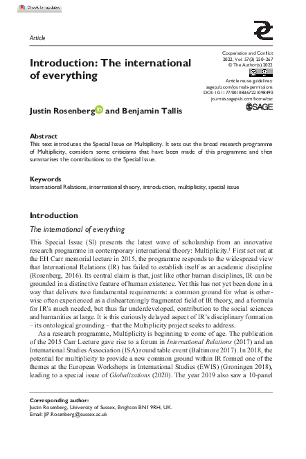 (PDF) 2022 Introduction: The international of everything