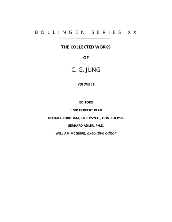 (PDF) THE COLLECTED WORKS OF C.G. Jung